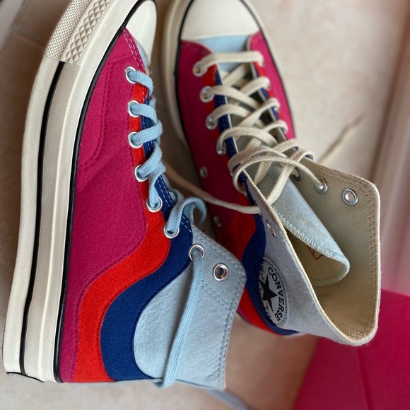 Converse | Shoes | Converse Chuck 7 High Top Felt Starlight Blue Red ...